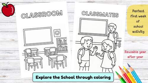 My School Coloring Pages | 16 Back to School Printables for School Tour ...