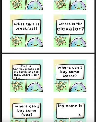 Travel Communication Cards | Autism Summer Vacation AAC, SPED Lanyard ...