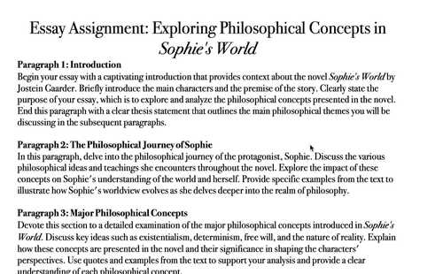 Exploring Philosophical Concepts in Sophie's World (Essay) by Curt's ...