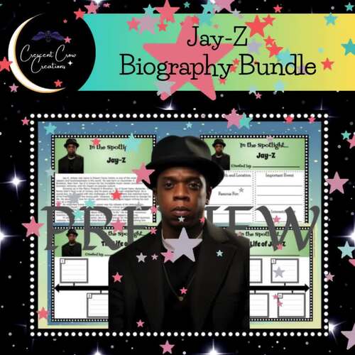 Black History Figure Jay-Z Biography Bundle Research Project | TPT