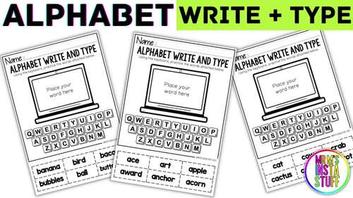 Alphabet Write + Type Word Recognition Activities by Improving Your ...