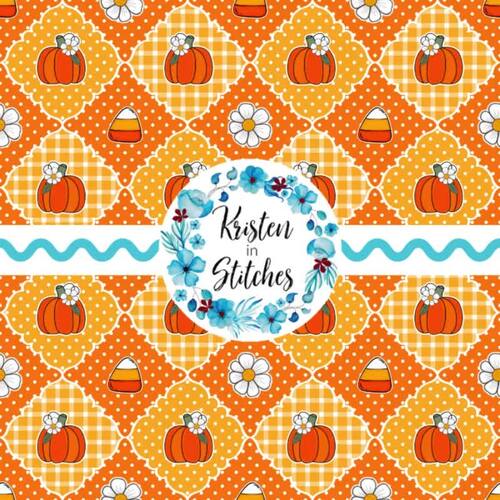 Halloween Patchwork Seamless Digital Paper Pattern Pumpkins Bats Skulls