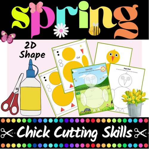 spring cutting practice | scissor skills | Chick Craft by Storekum