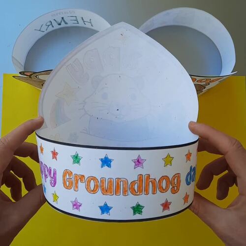 Groundhog Day Crown Craft | Groundhog Day Hat Headband Coloring Pages ...