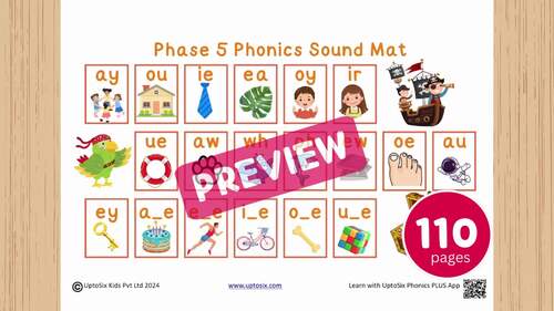 All Phonics Sounds Flashcards (Phase 2 to Phase 5 Sounds) by UptoSix Kids