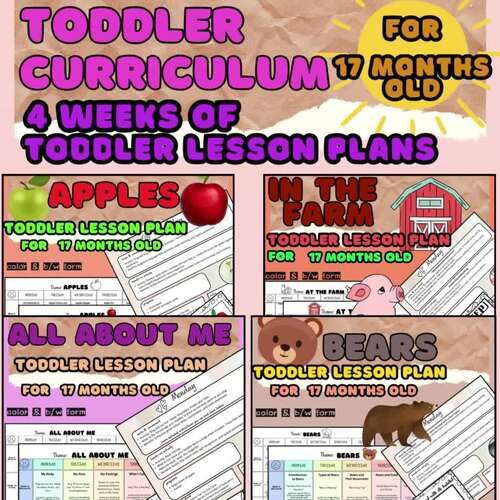 Toddler Curriculum - MONTHY BUNDLE for 17 years old by Tikes Learning Space