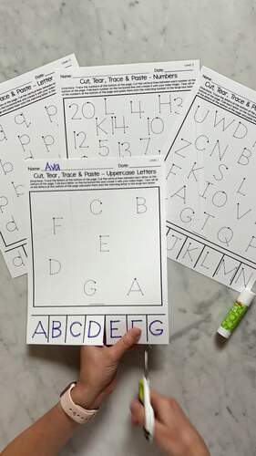 Search Trace Write Letters and Numbers Handwriting Practice & Fine ...