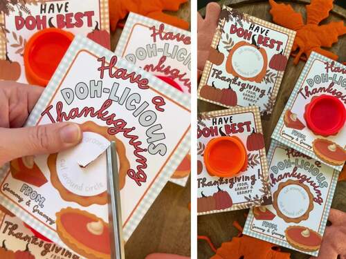 Thanksgiving Play-Doh Card | Kids Table Treats | Canva Template ...
