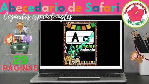 Abecedario de Cognados Tema de Safari by Sonrisas que Inspiran Dual ...