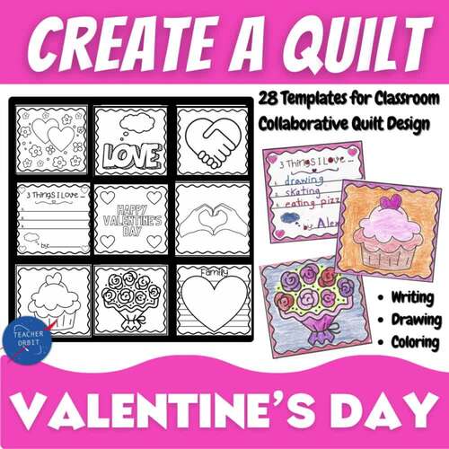 Valentine's Day Collaborative Quilt Activity Kindness Coloring February ...