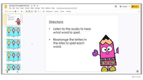 Spring CVC Word Spelling Digital Activity | Distance Learning by Mrs Ds ...