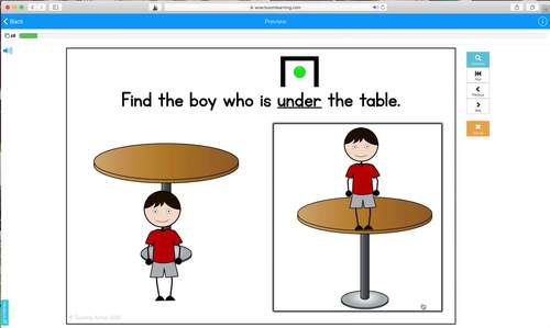 Identifying Prepositions Boom Cards | Speech Therapy Distance Learning