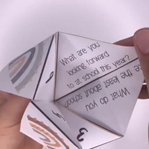 Back To School Ice Breaker Fortune Teller Getting to Know You Cootie ...