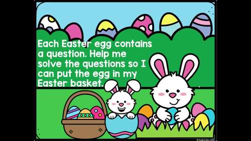 Easter Game for Math and Literacy for Google Slides Kindergarten