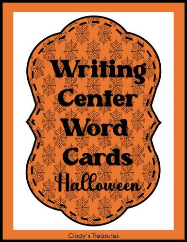 Writing Center Word Cards for Halloween by Cindy's Treasures | TPT