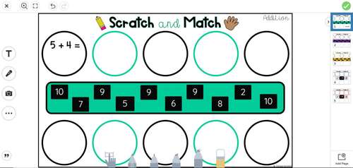 Seesaw Addition Facts Scratch and Match by Created by Chelsea | TPT