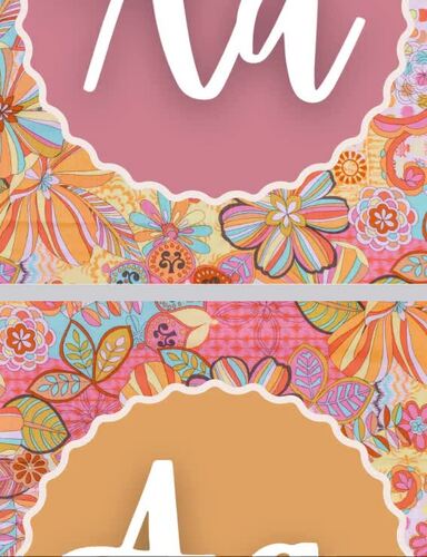 Retro Flowers Alphabet- 3 Color Options - Canva Editable by Elementary ...