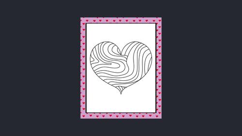 Printable Valentine’s Coloring Pages . Adults & Kids Activity . Instant ...
