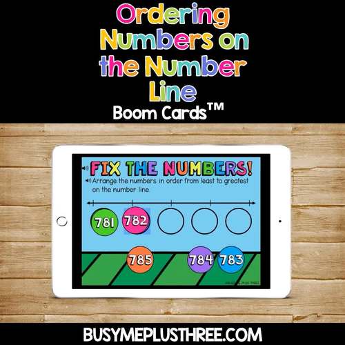 Number Line Practice Ordering Numbers to 1,200 BOOM CARDS™ Digital ...