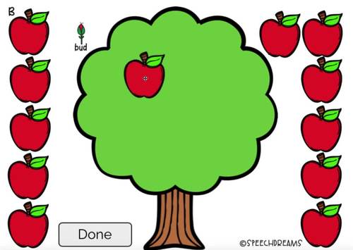 Apple Tree Speech Boom Cards by Speech Dreams | TPT