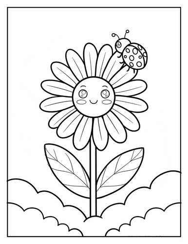 Daisy Coloring Pages | Spring Flower Activity | Beautiful flower ...