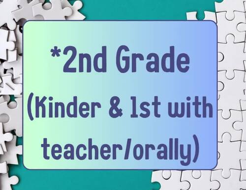 2nd Grade - Matching Puzzles Q & A - Restate & Answer - NEW STAAR ...