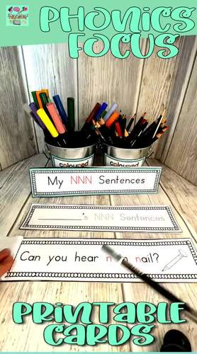 Kindergarten literacy centers and morning work phonics focus ‘n’ sound