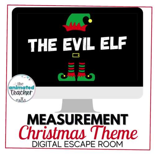 Christmas Science Measurement Digital Escape Room Activity Middle School