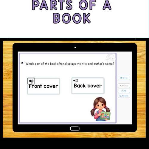 Parts of a Book | Boom Cards | Digital resource by Limes and Lemons