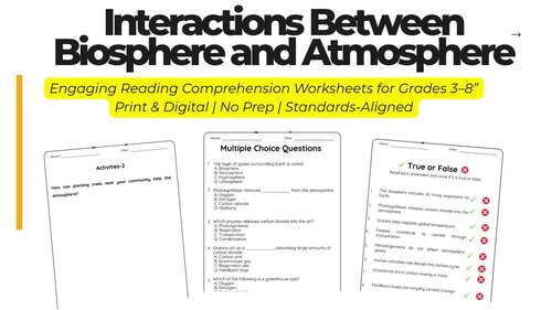 Interactions Between Biosphere and Atmosphere | Reading Comprehension ...