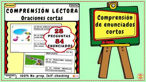 Spanish Reading Comprehension Game Novice | Lectura Inicial Alto | Digital