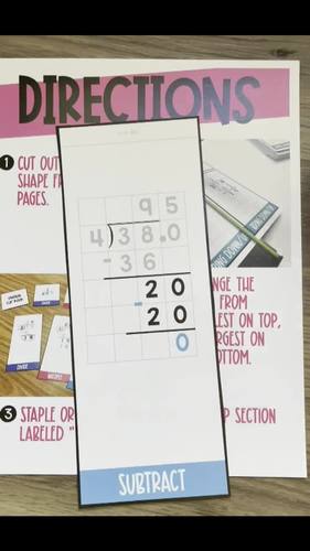 Long Division Flip Book & Anchor Chart | 4.NBT.B.6 by The Resourceful ...