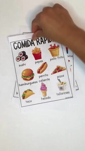 Spanish Vocabulary Word Wall in Spanish Carteles de Vocabulario en español