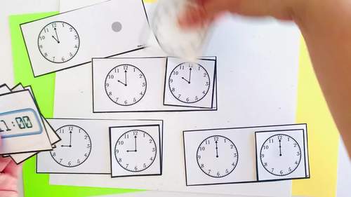 Telling Time to the Hour, Half Hour, Minute, & Elapsed Time Task Cards