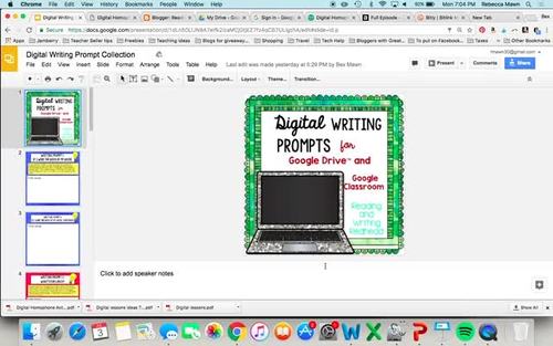 Digital Writing Prompt Collection for Google Drive | TPT