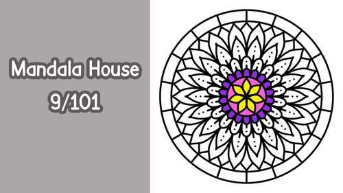 [024] Relax in Mandala House 9/101 || Coloring Pages by Yerbera Gallery