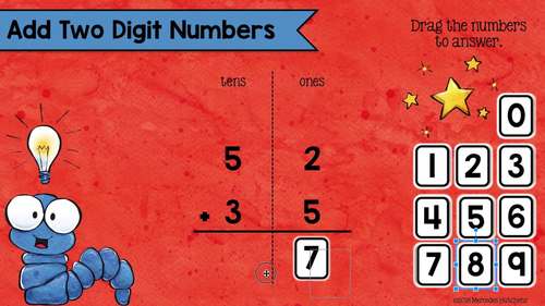 2 Digit Addition without Regrouping for the Google Classroom / Distance ...