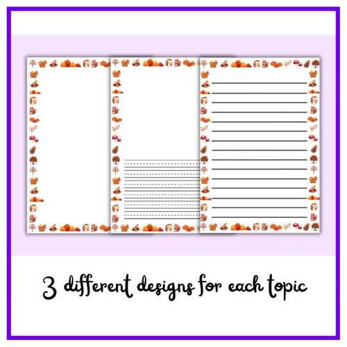 Topic Writing paper printable by 123Miss Poppins | TPT