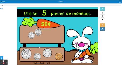 BOOM Cards: Problèmes d' argent: Nombre exact de monnaie by Mme Bock