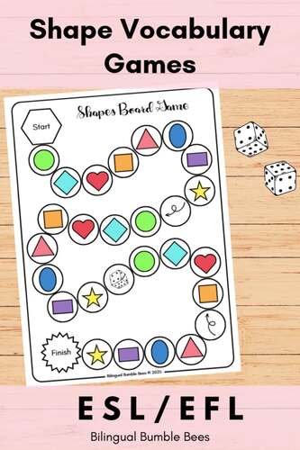 ESL Shapes Vocabulary Games | Preschool, Kindergarten, 1st grade, 2nd grade