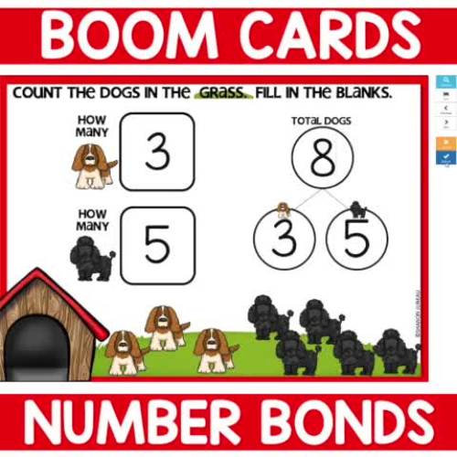 Composing & Decomposing Numbers to 10 Number Bond Practice Boom Cards K ...
