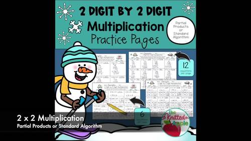 2 Digit by 2 Digit Multiplication - Partial Products - Area Model ...
