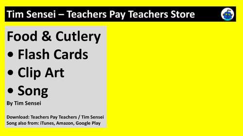 Food Flash Cards - Cutlery Vocabulary - Fruit and Vegetable ESL EFL ...