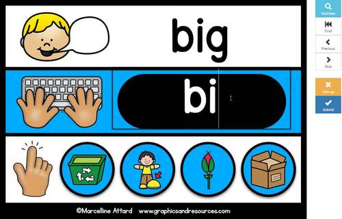 READ, TYPE & MATCH CVC WORDS BOOM CARDS DIGITAL GAME KINDERGARTEN ...