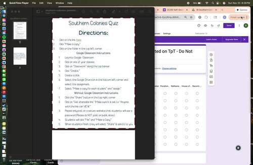 Colonies Unit History Self-Checking Assessment Google Quizzes Bundle