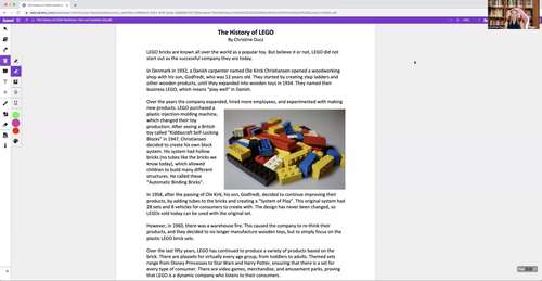 Teacher Modeling Note-Taking Video- The History of LEGO by Little ...