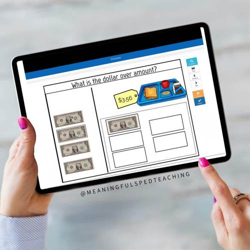 Back to School Life Skills Counting Money Next Dollar Up Math Boom Cards™