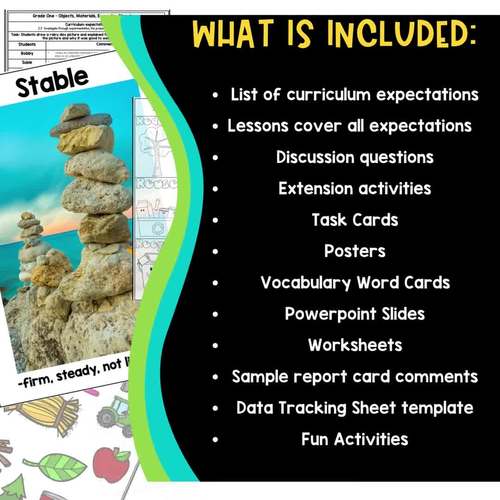 Objects Materials and Structures | Ontario Science | Grade 1 Science ...