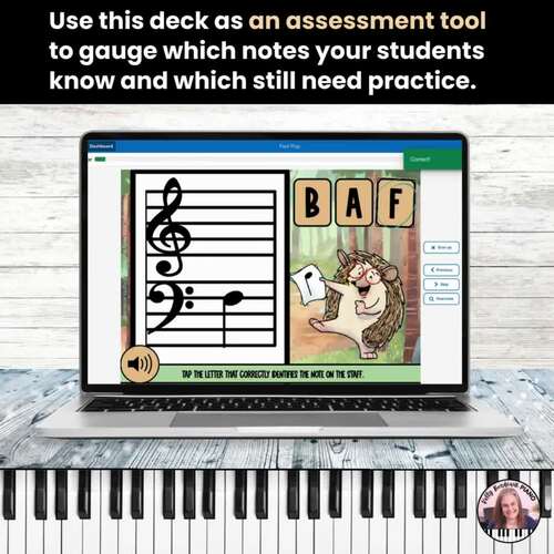 Landmark Notes on the Staff Digital BOOM™ Cards - Middle C, Treble G ...