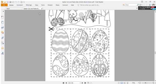Colorful Easter Cut and Paste Kids Activity Book by Quick Teacher Hints